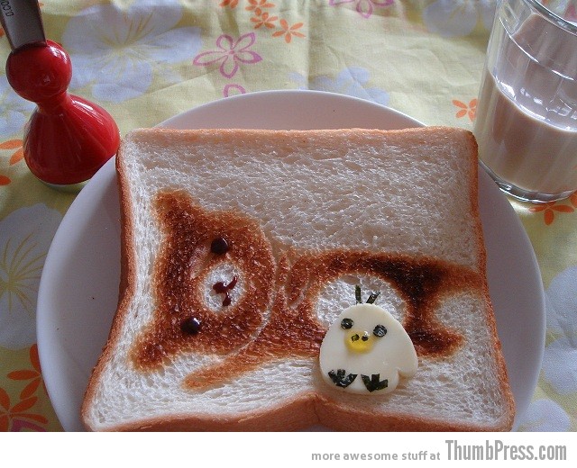 Artistic Toasts: 20 Pictures of Creatively Made Toast-art