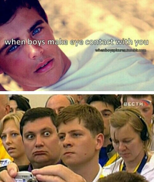 When boys make eye contact with you…