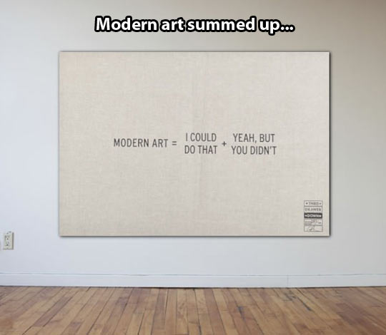 Explaining modern art…